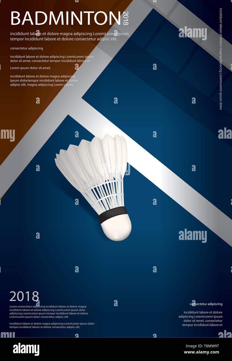 Badminton Championship Poster Vector illustration Stock Vector Image ...