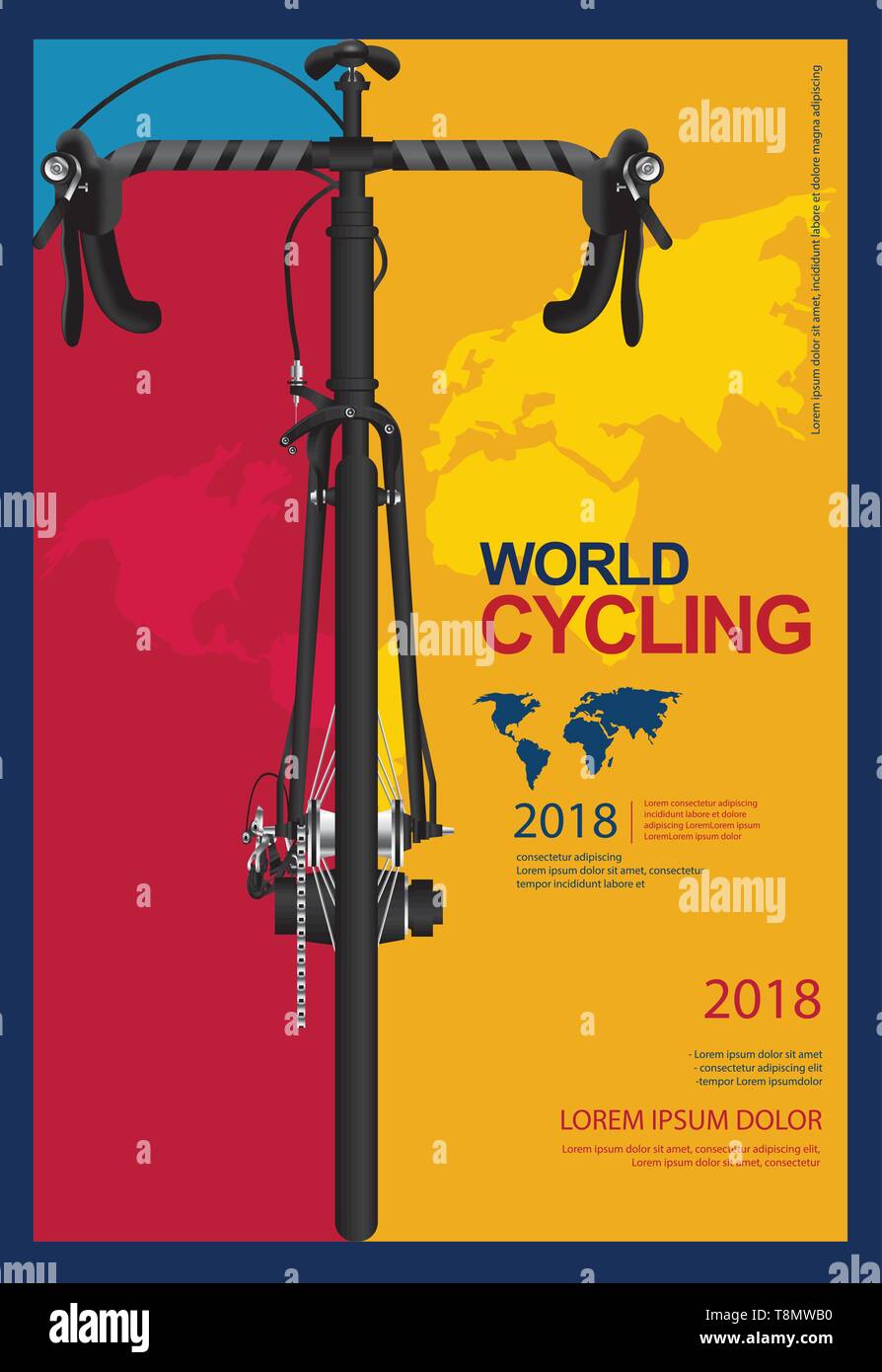 Cycling Poster Vector Illustration Stock Vector Image & Art - Alamy
