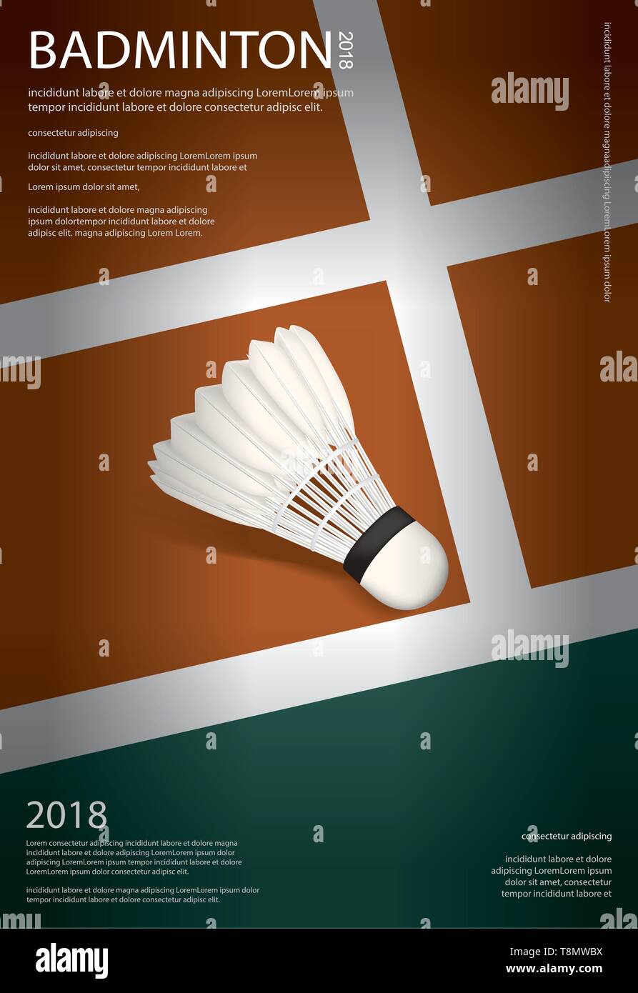 Badminton Championship Poster Vector illustration Stock Vector Image ...