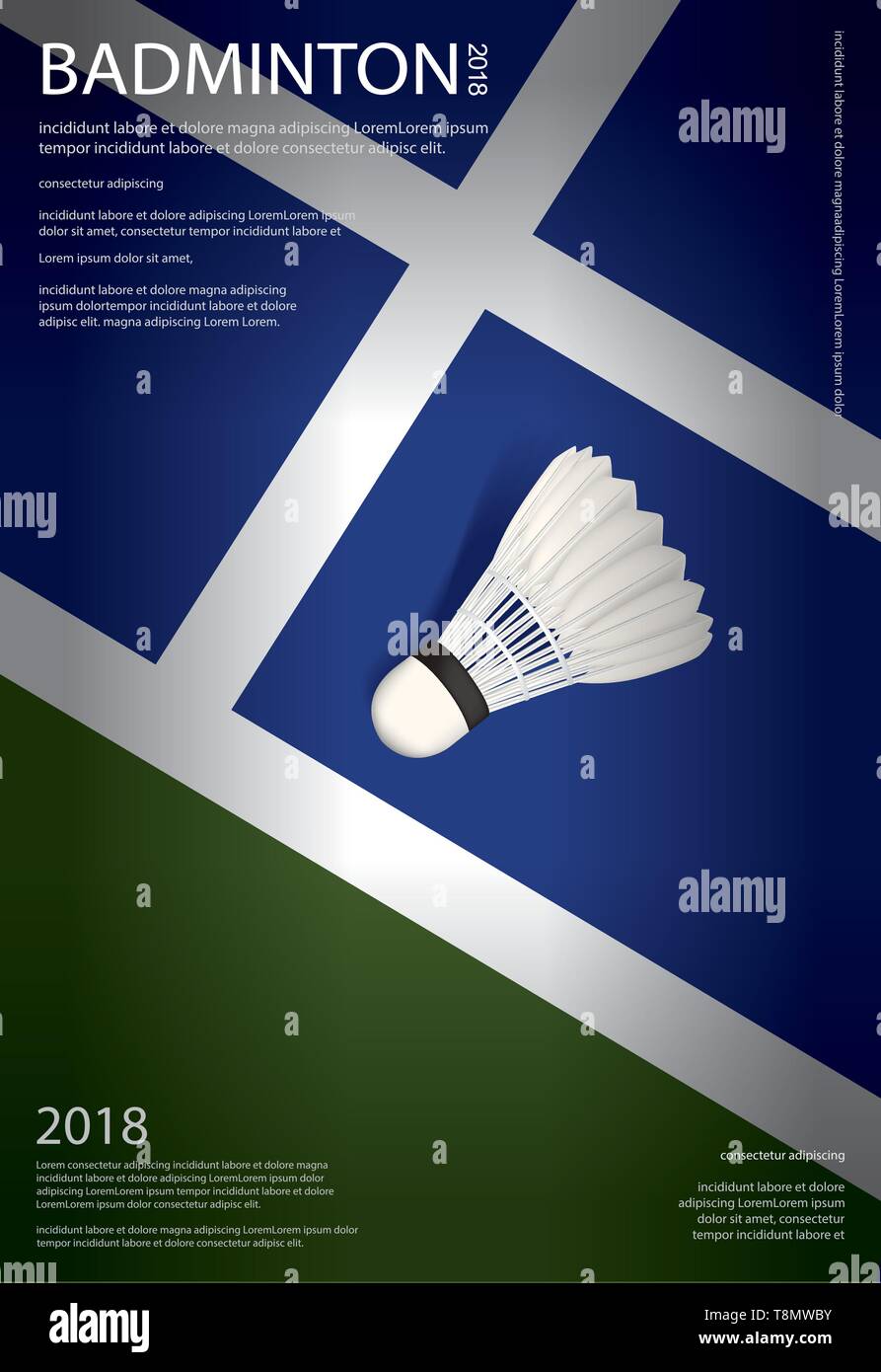 Badminton Championship Poster Vector illustration Stock Vector Image ...