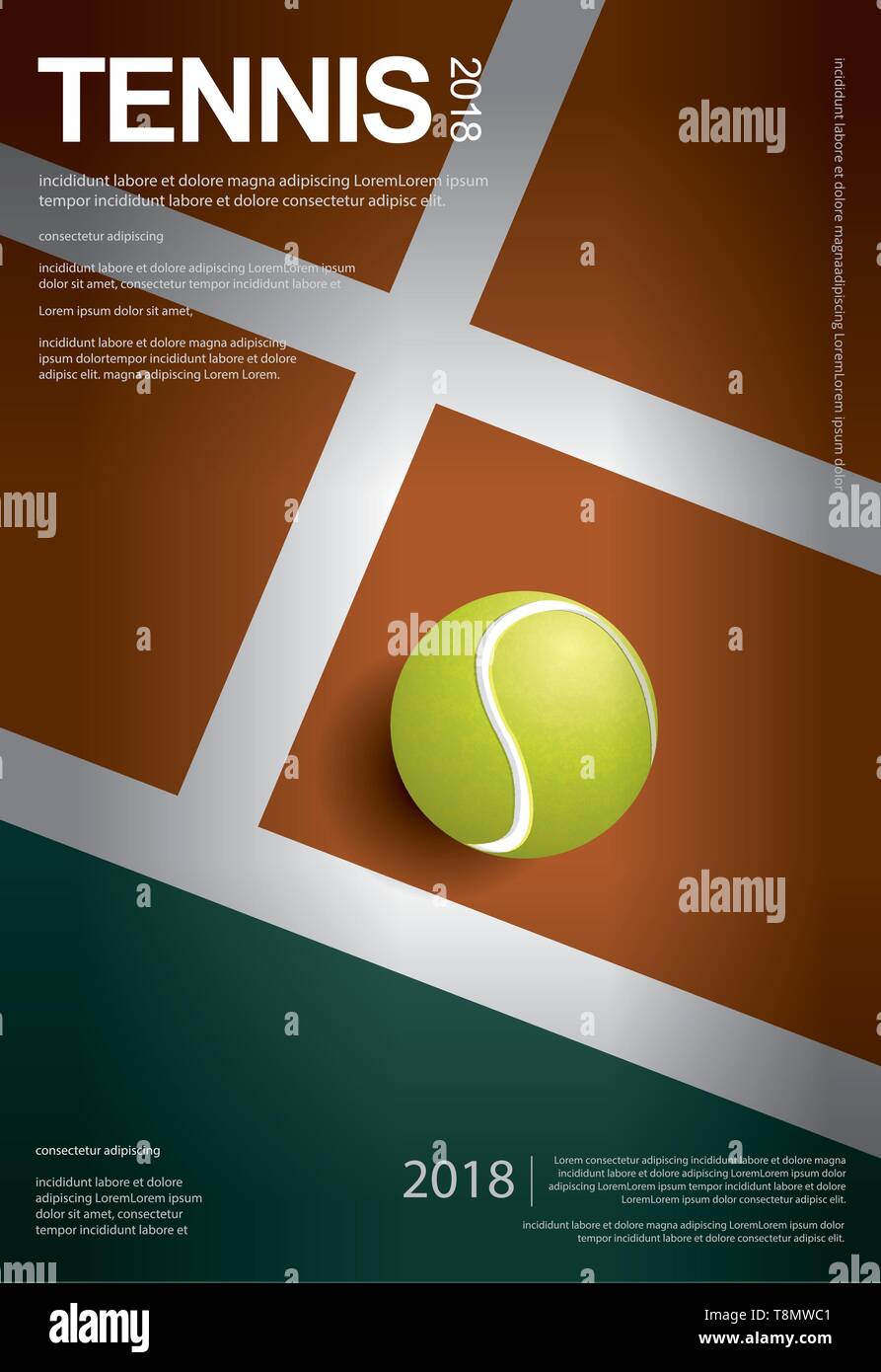 Tennis Championship Poster Vector illustration Stock Vector Image & Art ...