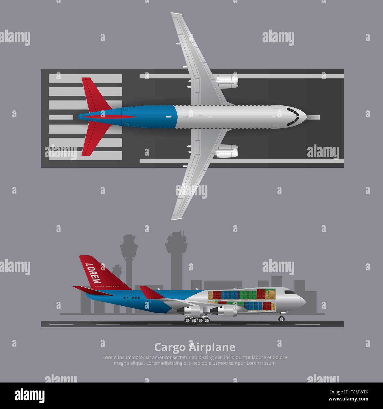 Set of Airplane Isolated Vector Illustration Stock Vector Image & Art ...