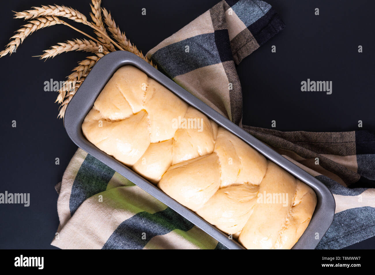 Food bakery concept making bread dought for brioche Braided Bread loaf ...
