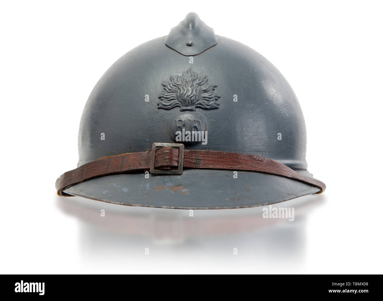 french military helmets of the First World War isolated on white ...