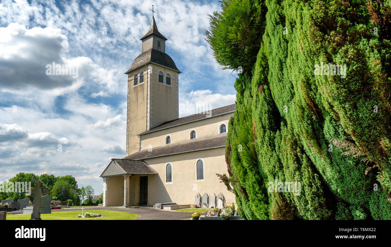 Old church in small village in South-West France Stock Photo - Alamy