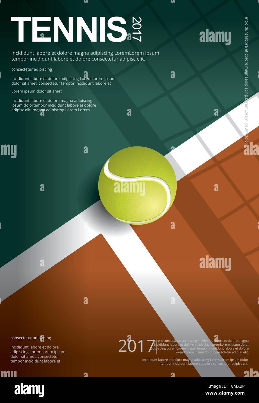 Tennis Championship Poster Vector illustration Stock Vector Image & Art ...