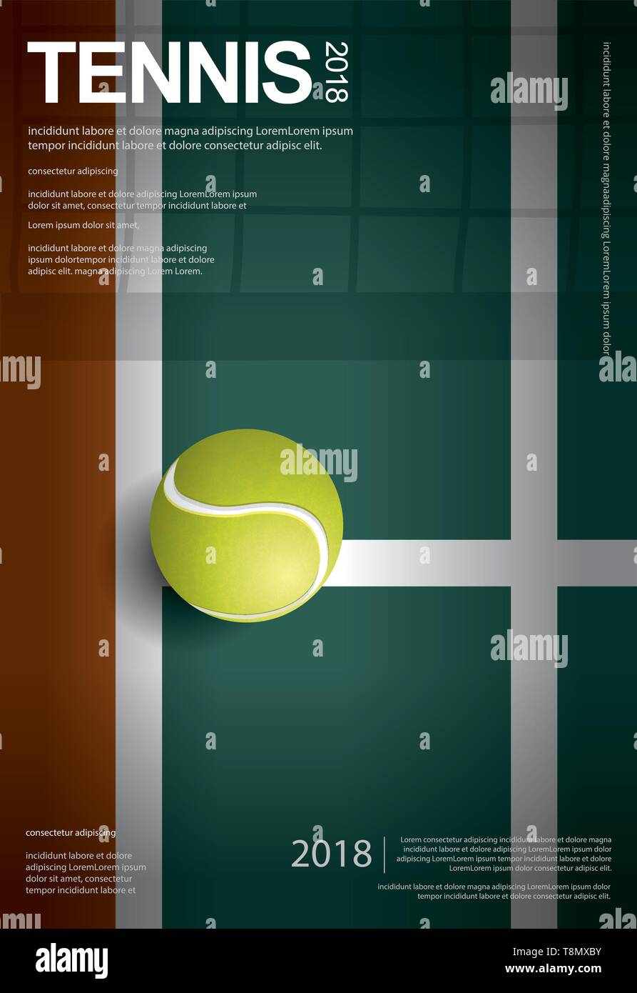 Tennis Championship Poster Vector illustration Stock Vector Image & Art ...