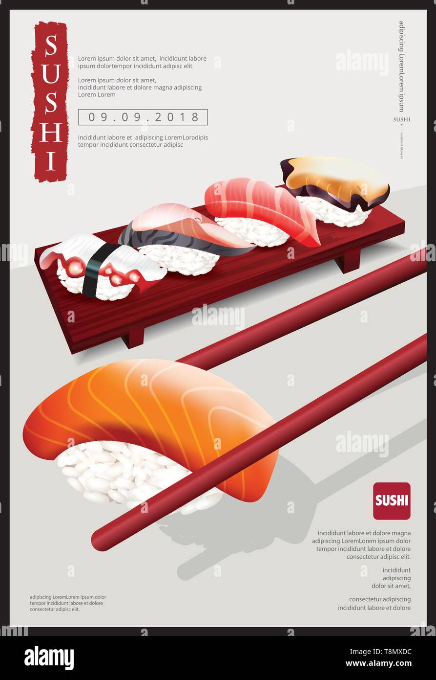 Poster of Sushi Restaurant Vector illustration Stock Vector Image & Art ...