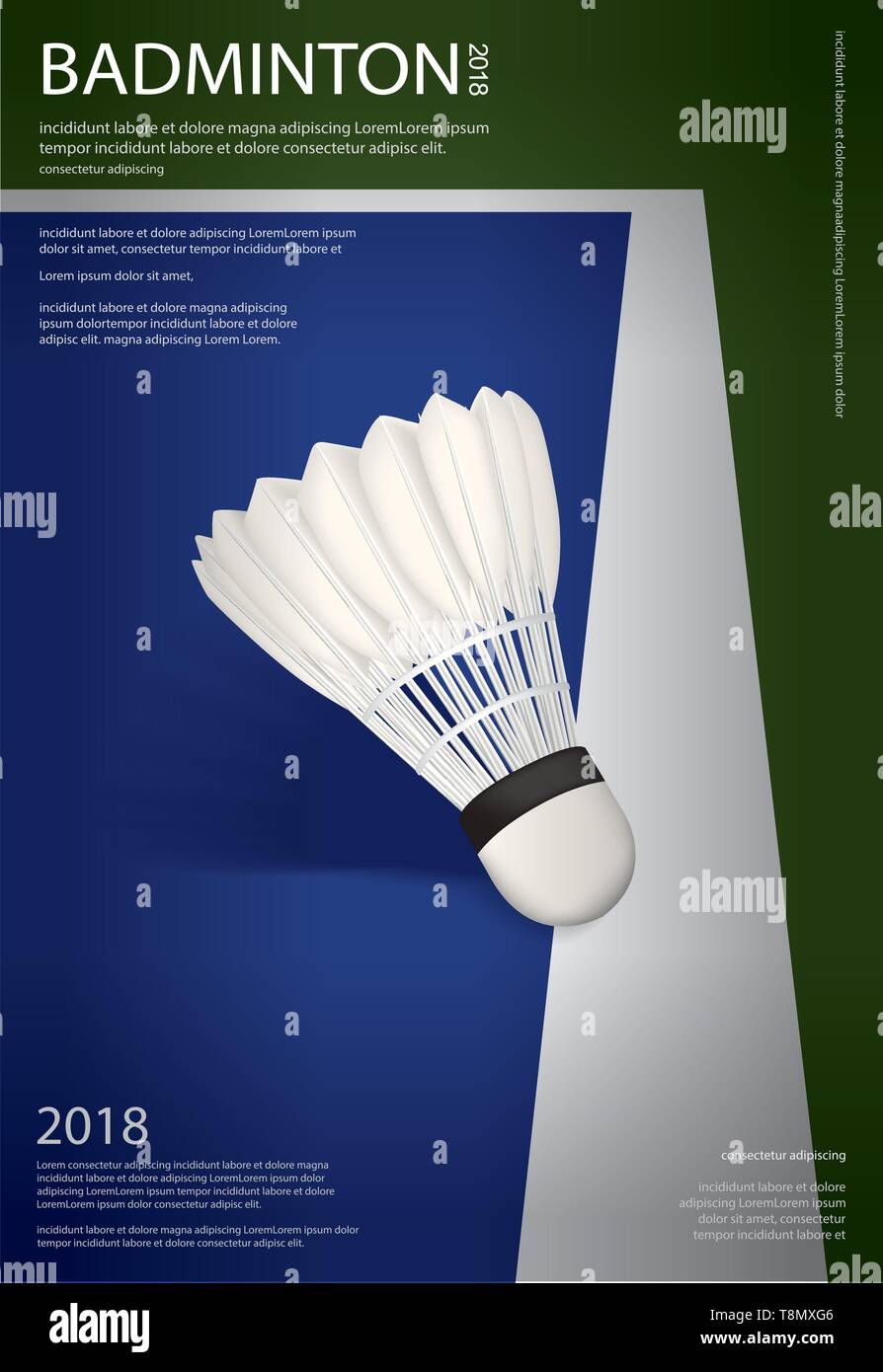 Badminton Championship Poster Vector illustration Stock Vector Image ...
