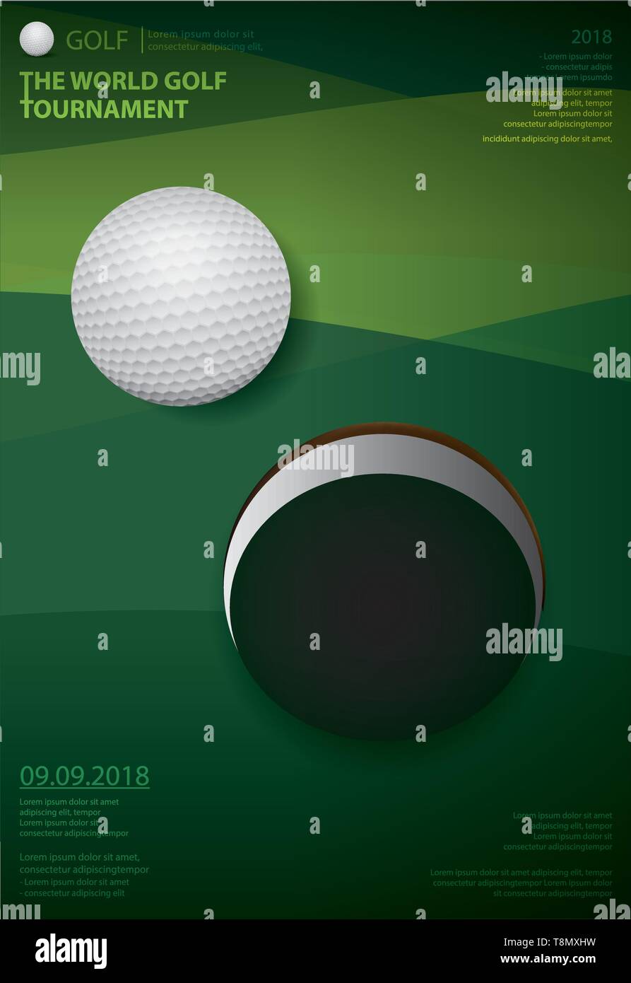 Poster Golf Champion Vector Illustration Stock Vector Image & Art - Alamy