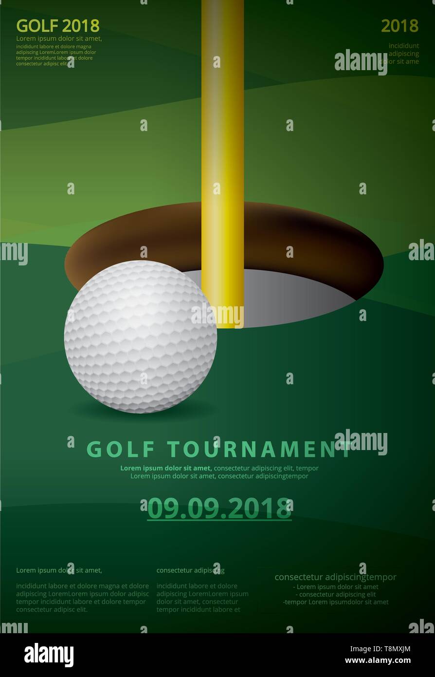 Poster Golf Champion Vector Illustration Stock Vector Image & Art - Alamy
