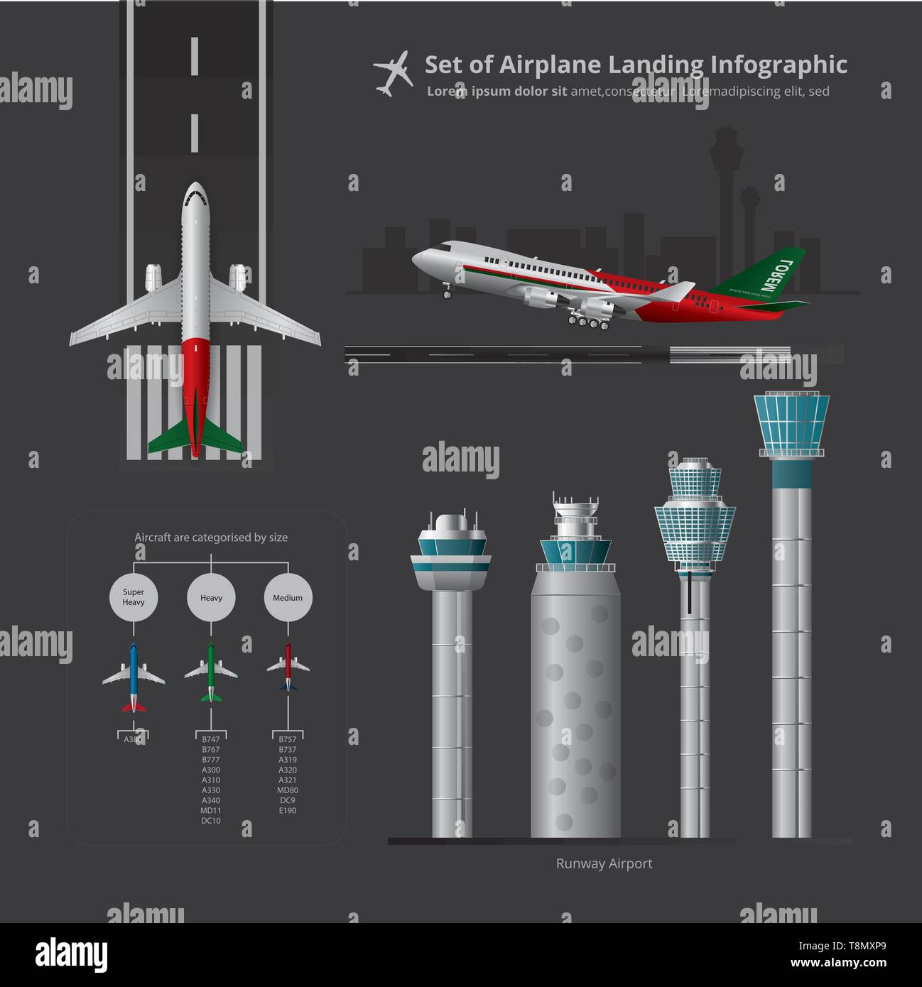 Aeroplane side view vector hi-res stock photography and images - Alamy