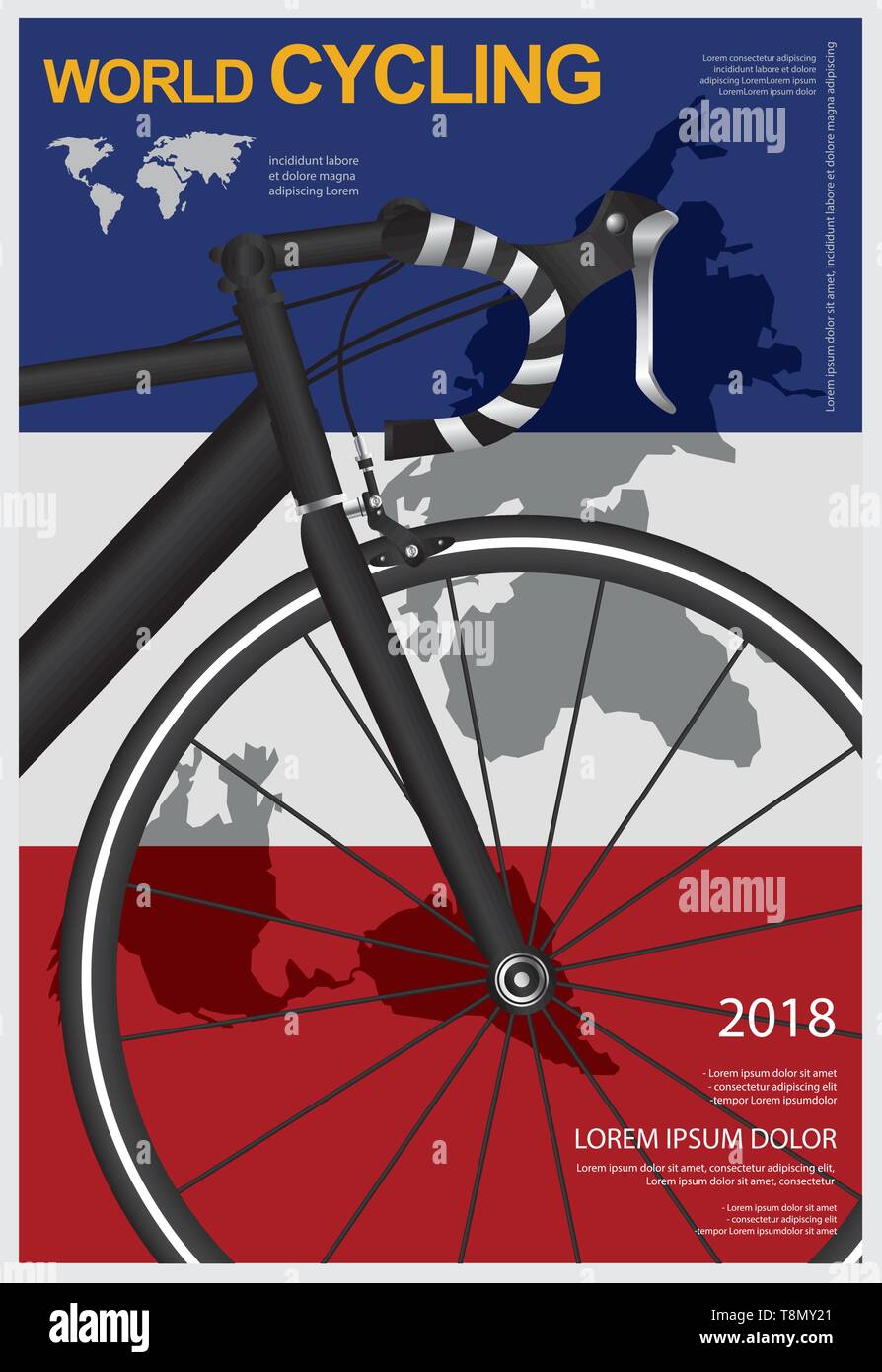 Cycling Poster Vector Illustration Stock Vector Image & Art - Alamy