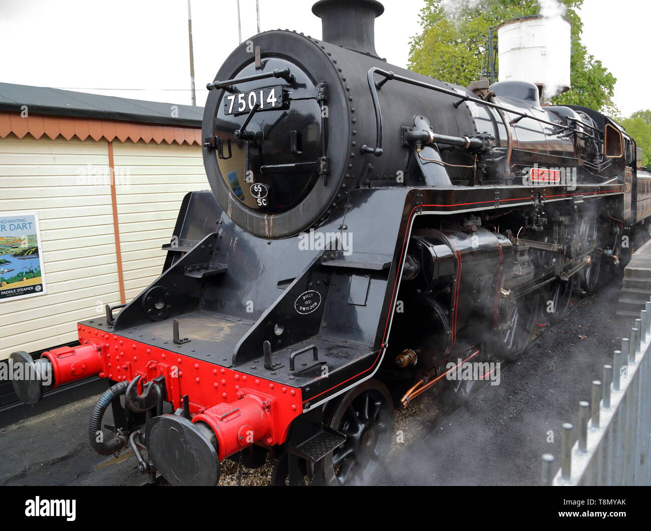 British Railways steam engine Braveheart at Paignton station, Devon, UK ...