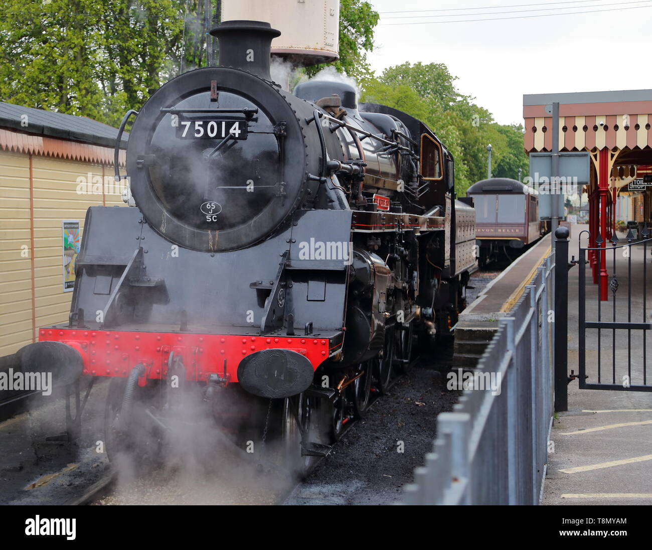 British Railways steam engine Braveheart at Paignton station, Devon, UK ...