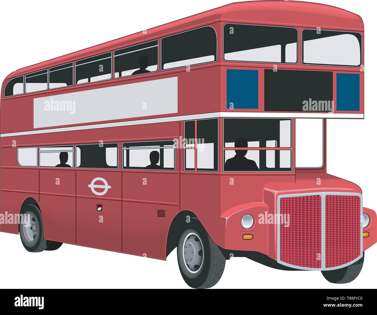 Double Decker Bus Vector Illustration Stock Vector Image & Art - Alamy