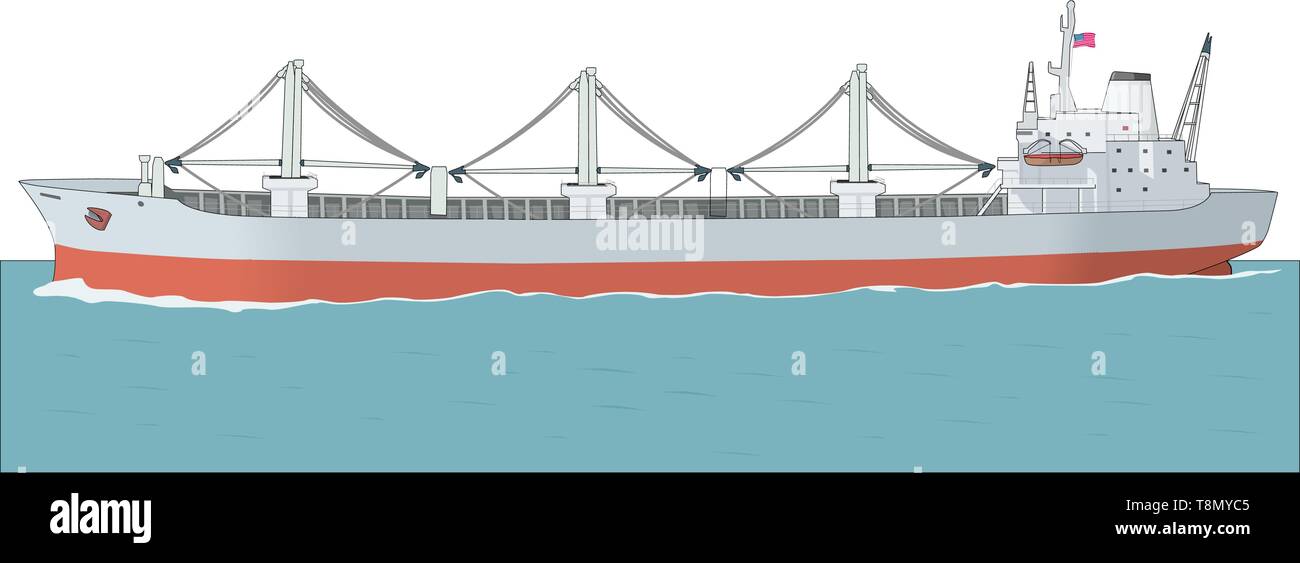 Freighter Vector Illustration Stock Vector Image & Art - Alamy