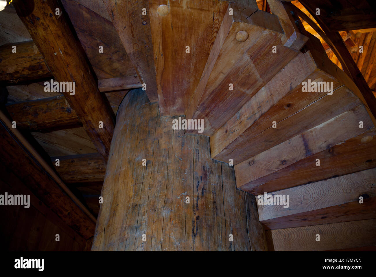 The Grand Hall displays many rustic construction features in this ...