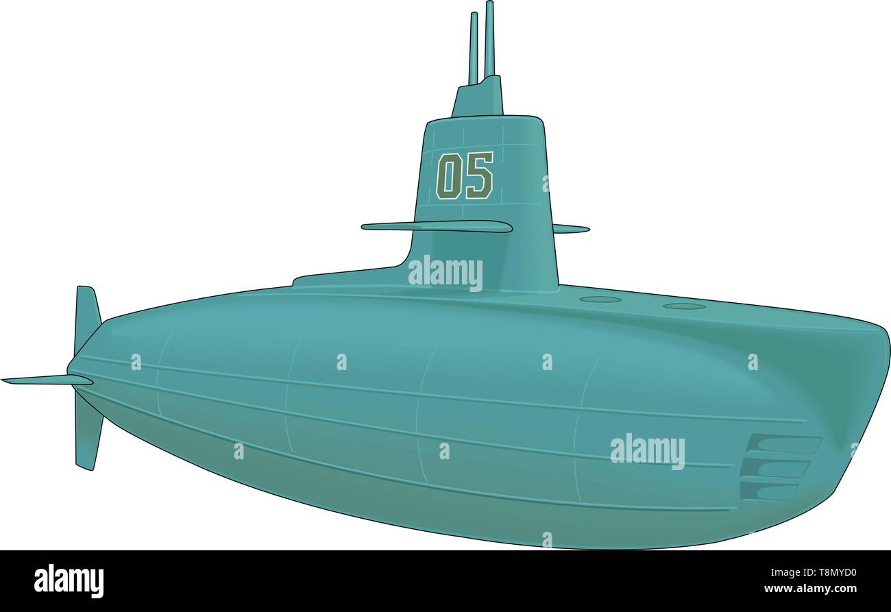 Submarine Vector Illustration Stock Vector Image & Art - Alamy