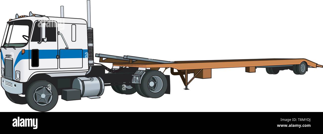 Tractor Trailer Vector Illustration Stock Vector Image & Art - Alamy