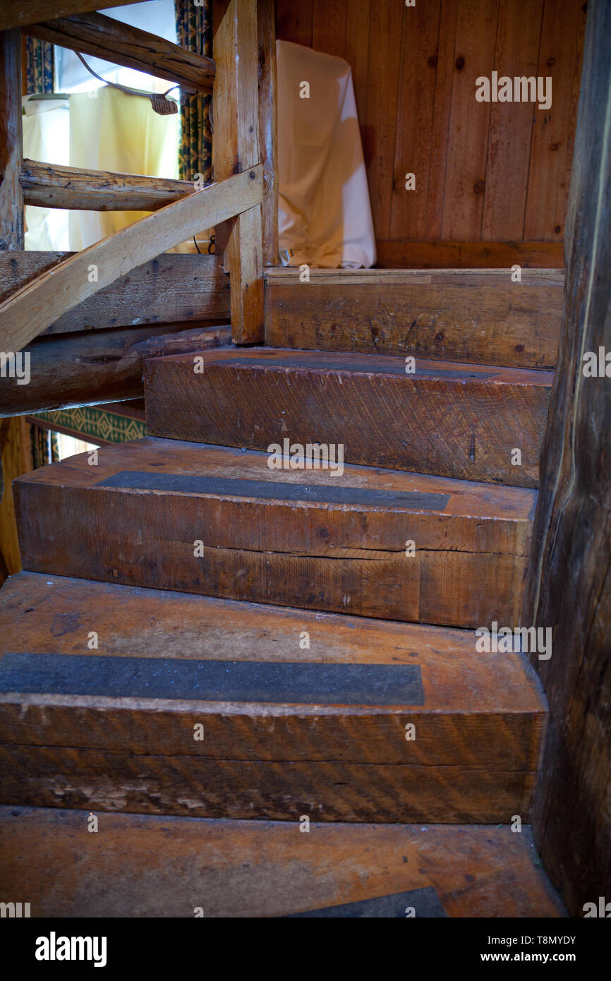 The Grand Hall displays many rustic construction features in this ...