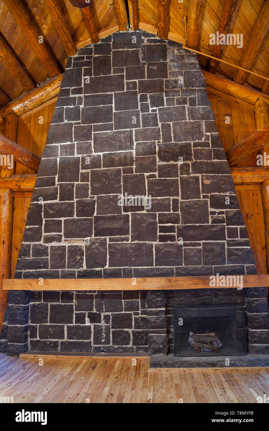 The Grand Hall displays many rustic construction features in this ...