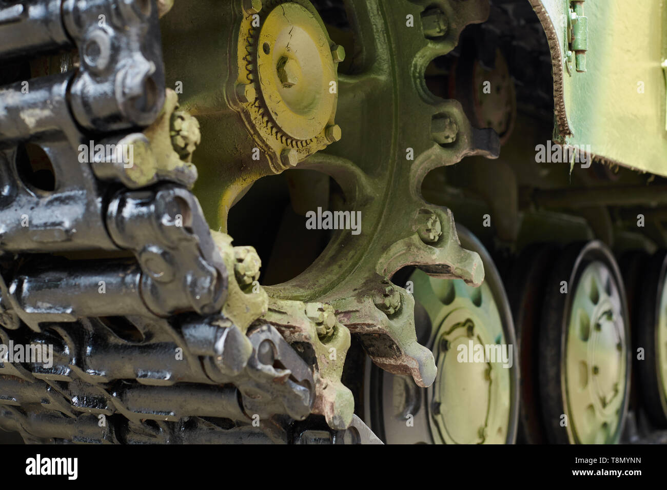the chassis of a military tank close view Stock Photo - Alamy