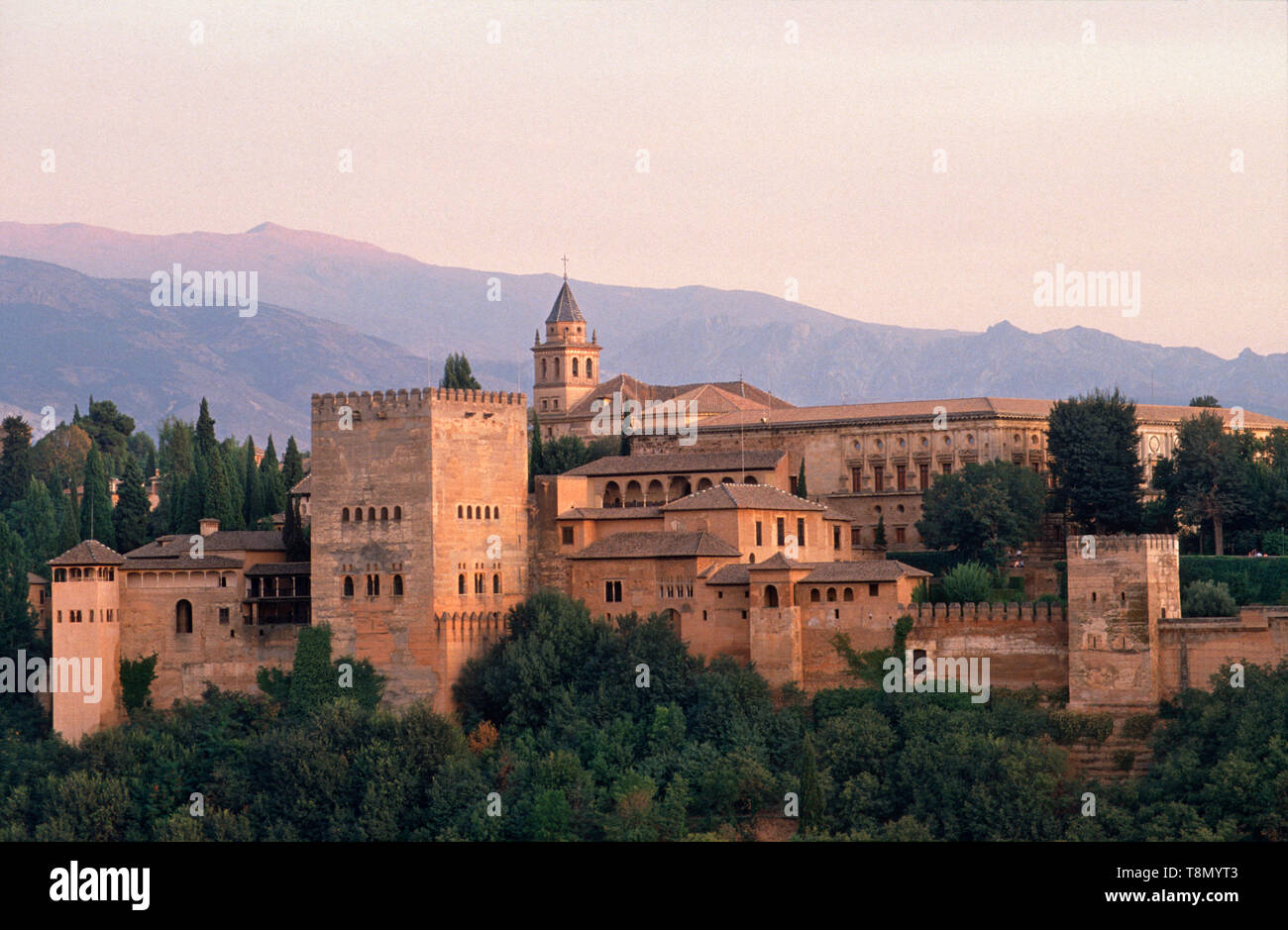 Panoramic view alhambra sunset hi-res stock photography and images - Alamy