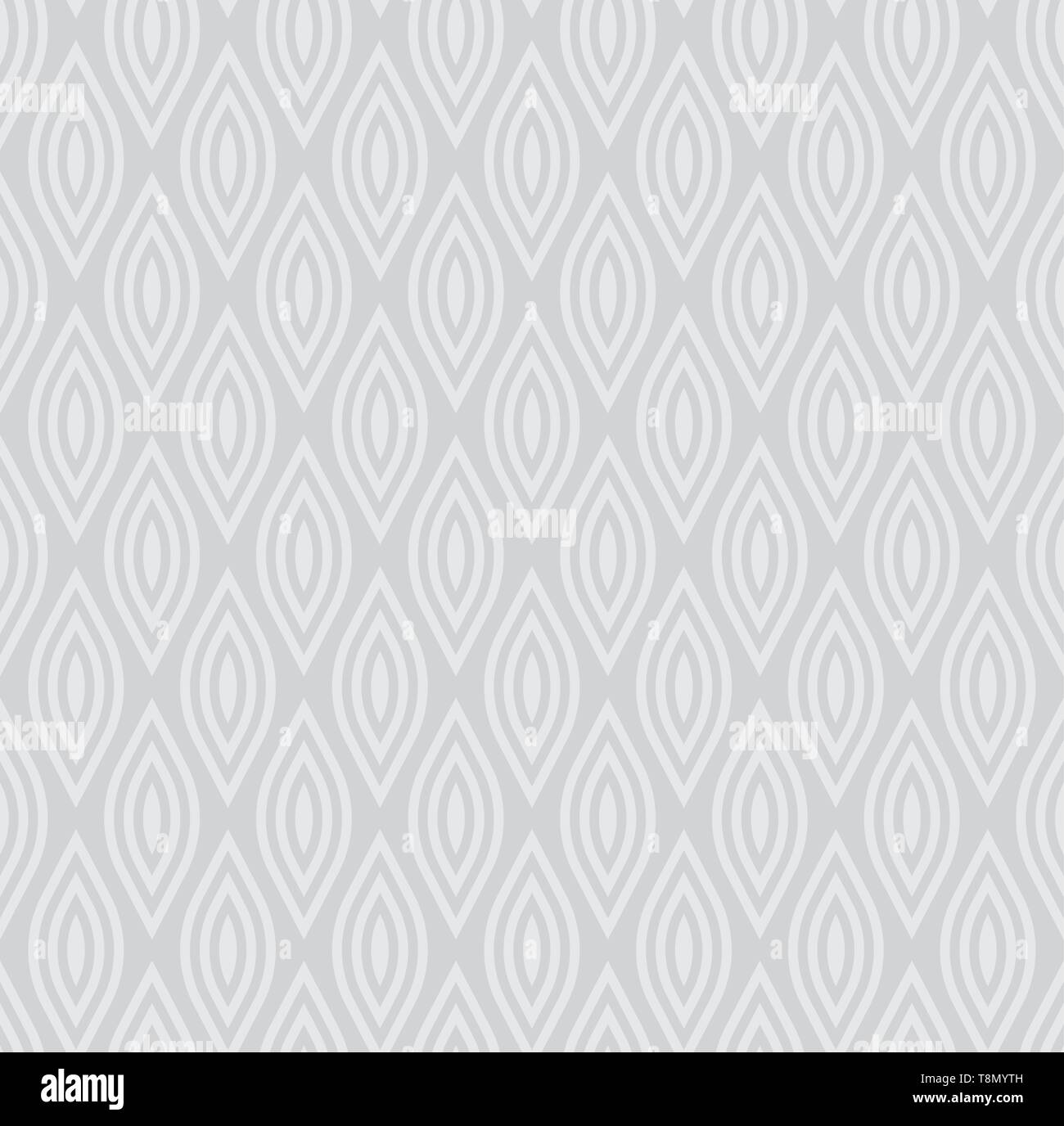Seamless oval striped shapes on gray vector background, abstract ...