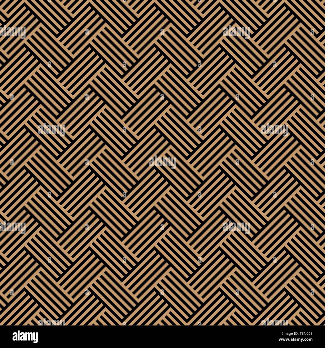 Seamless pattern black and golden diagonal striped linear braids Stock ...