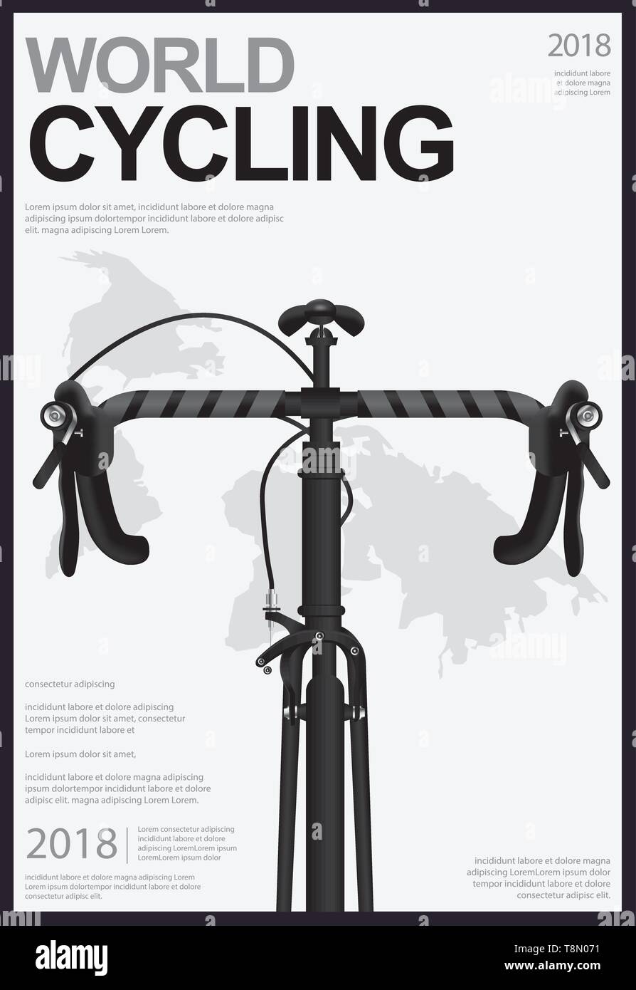 Cycling Poster Vector Illustration Stock Vector Image & Art - Alamy