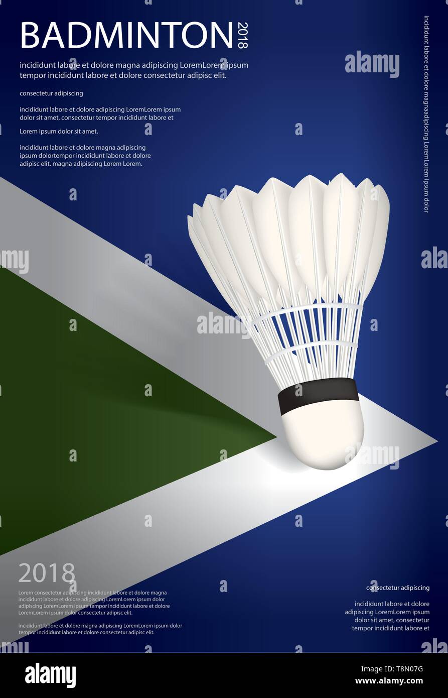 Badminton Championship Poster Vector illustration Stock Vector Image ...
