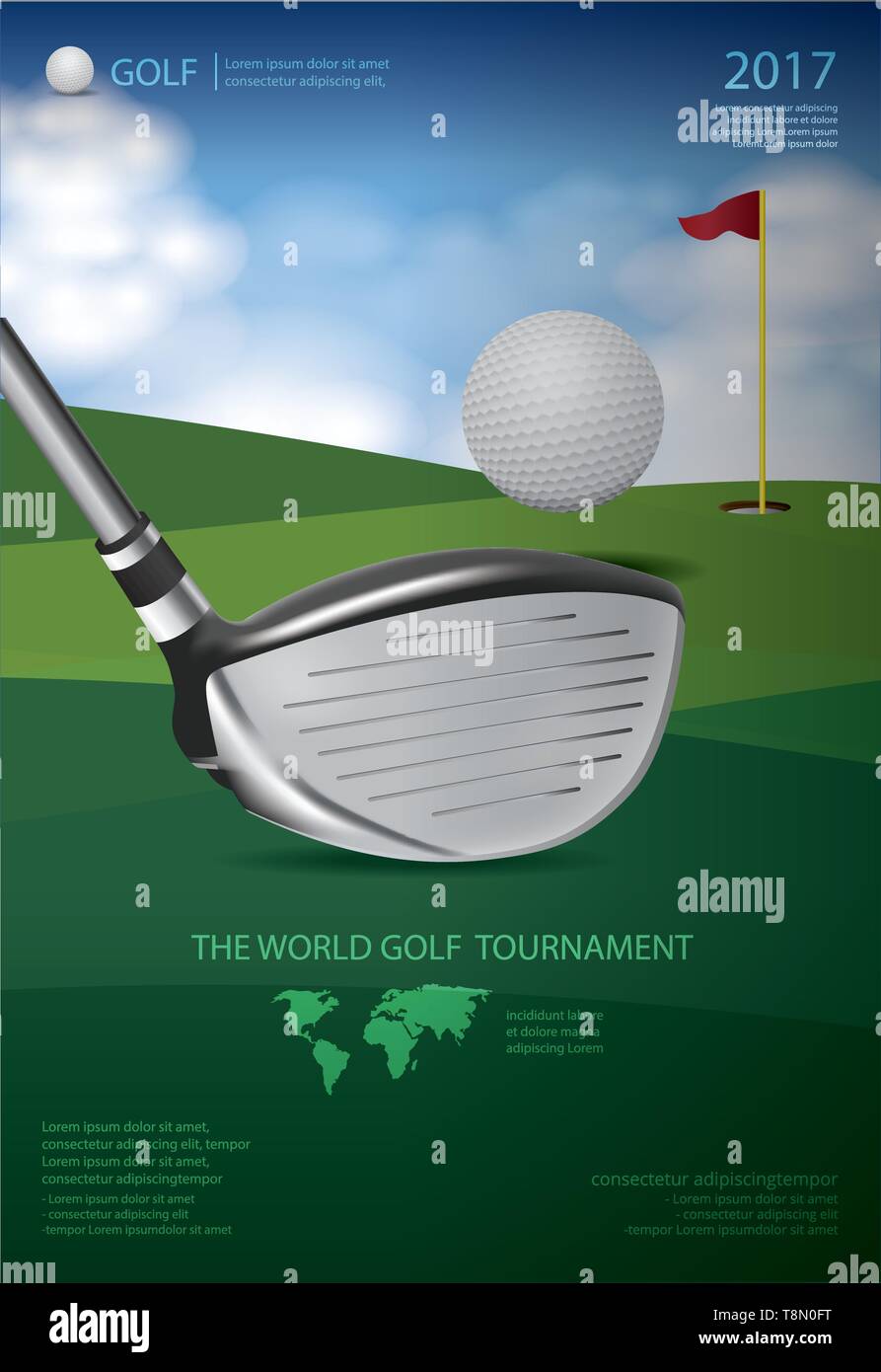 Poster Golf Champion Vector Illustration Stock Vector Image & Art - Alamy
