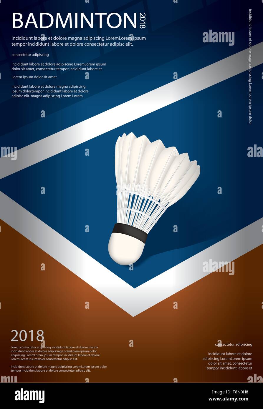 Badminton Championship Poster Vector illustration Stock Vector Image ...