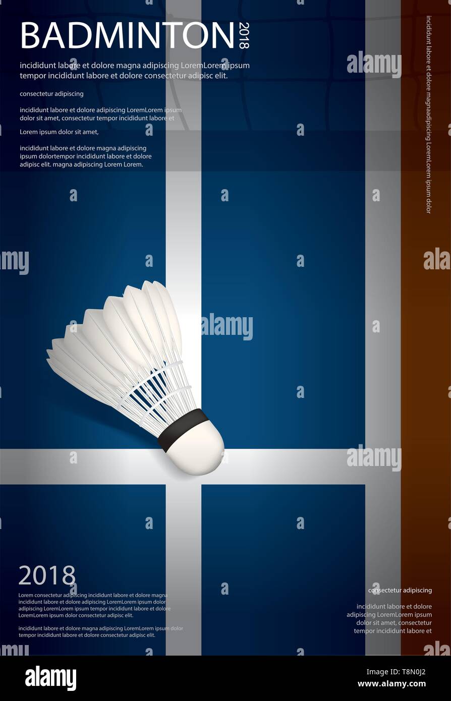 Badminton Championship Poster Vector illustration Stock Vector Image ...