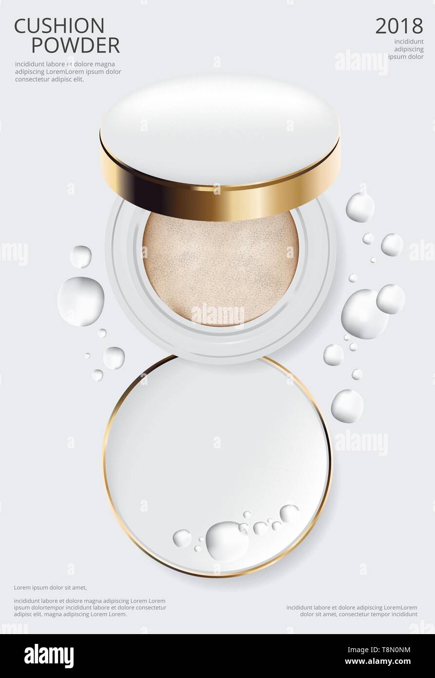 Makeup Powder Cushion Poster Template Vector Illustration Stock Vector ...