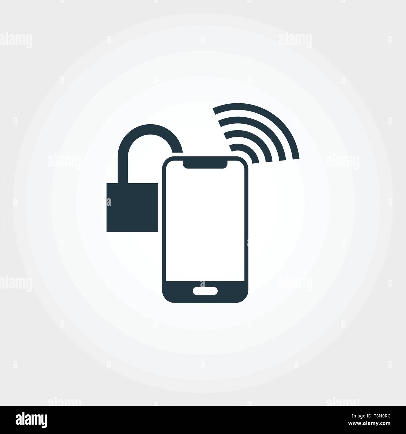 Smart Lock icon. Monochrome creative design from smart devices icon ...