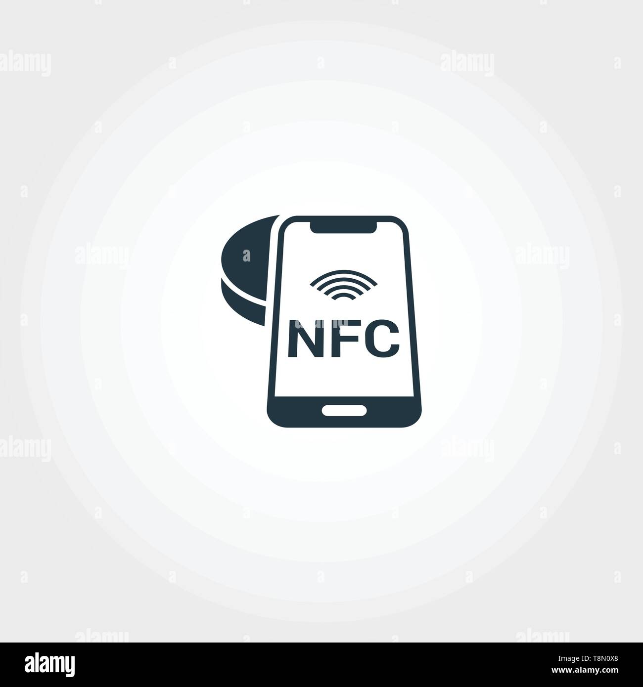 Nfc Technology icon. Monochrome creative design from smart devices icon ...