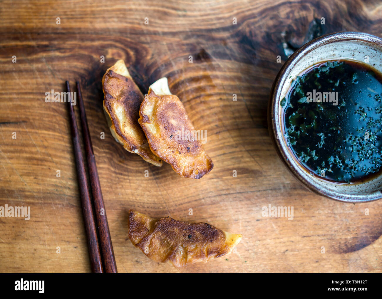 Home Cooked Japanese Gyoza, Dumplings Stock Photo - Alamy