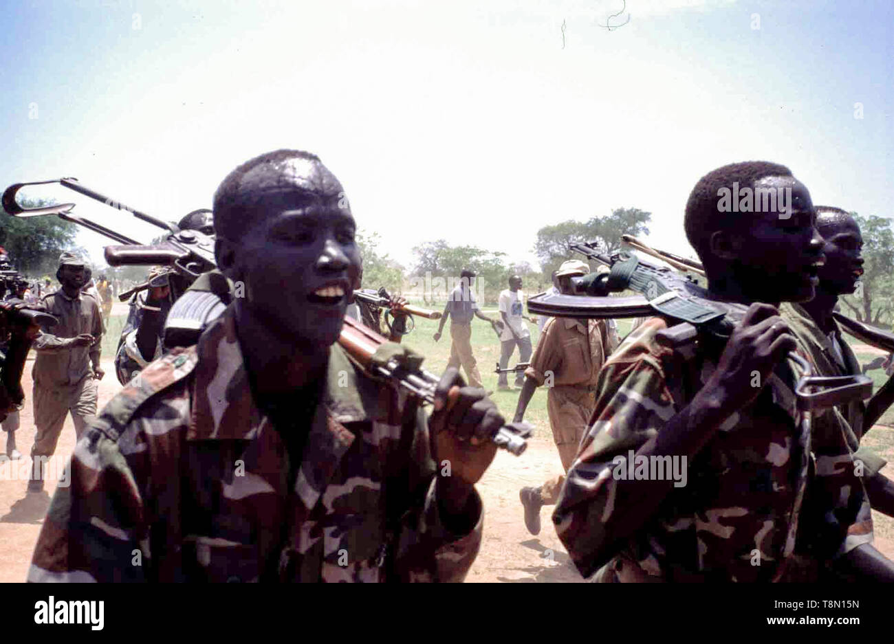 SPLA marching a a Peace rally Stock Photo - Alamy
