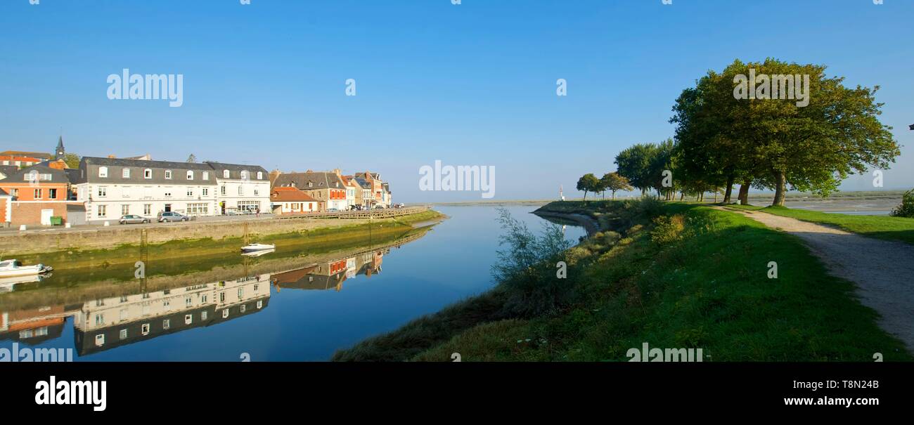 France, Somme, Baie de Somme, Saint Valery sur Somme, mouth of the ...