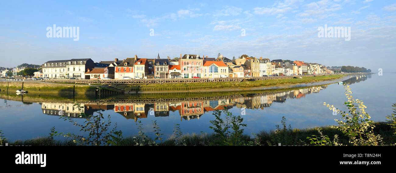 France, Somme, Baie de Somme, Saint Valery sur Somme, mouth of the ...