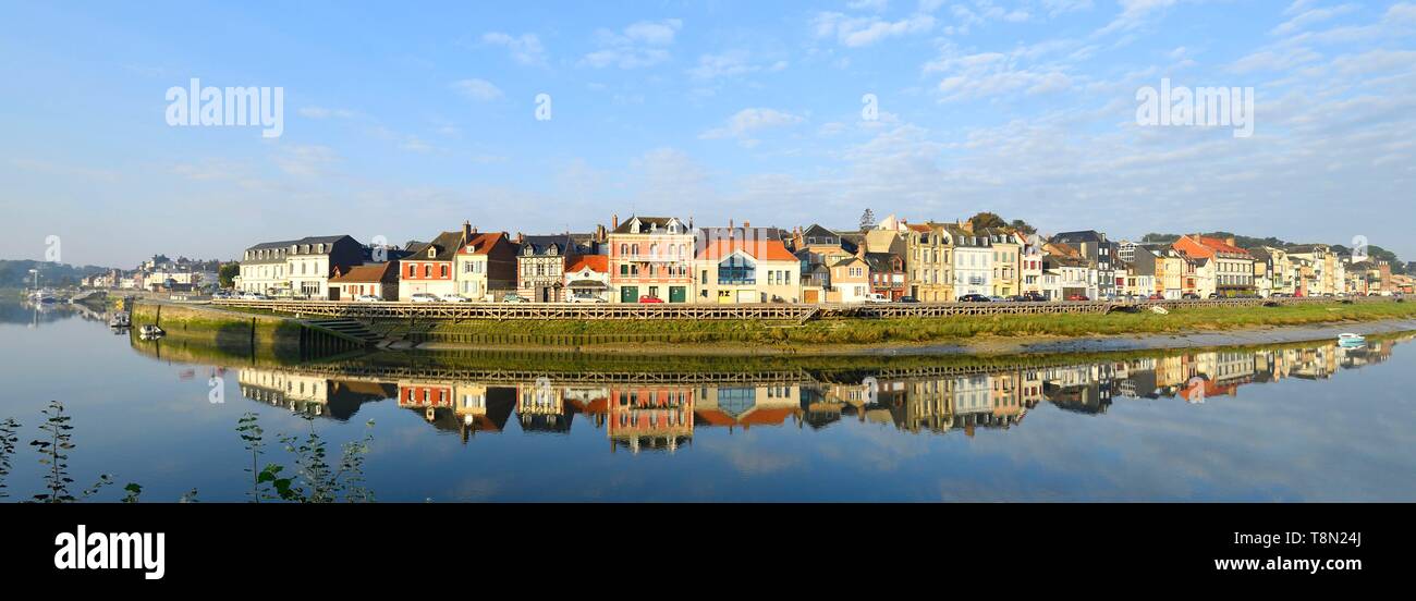 France, Somme, Baie de Somme, Saint Valery sur Somme, mouth of the ...