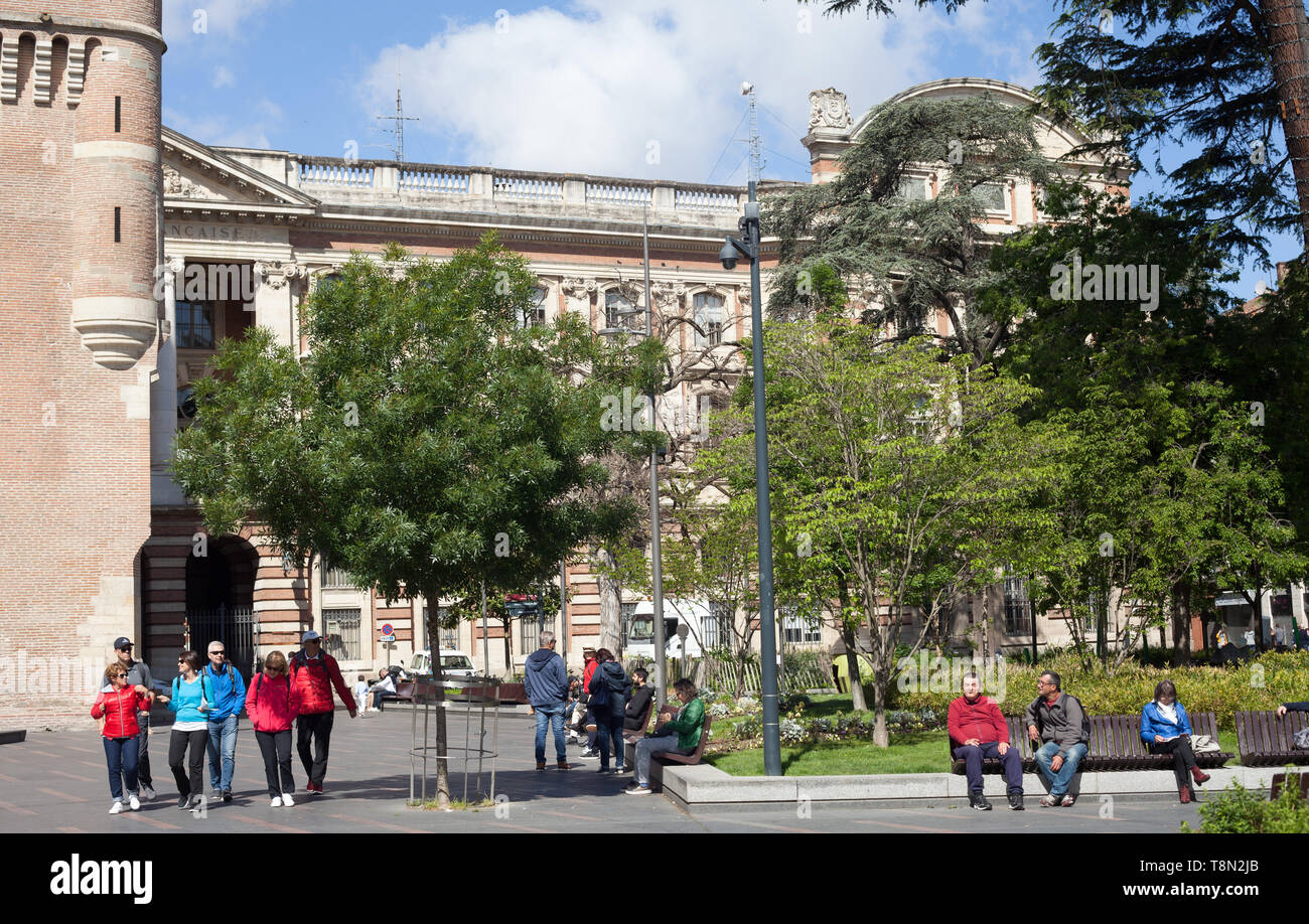 Charles de Gaulle Square with the Donjon now the tourist office and the ...