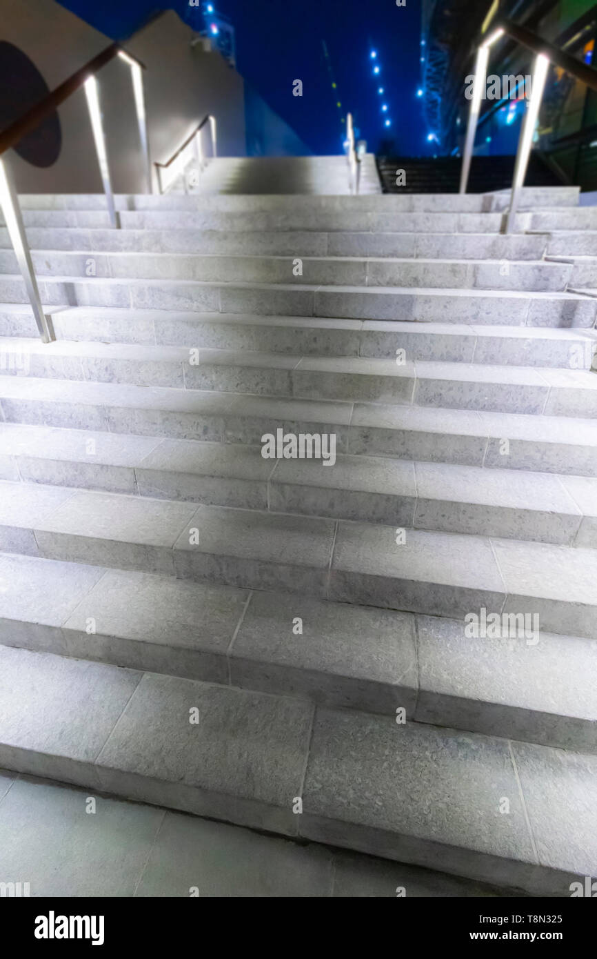 Modern design urban stairs with LED lighting Stock Photo - Alamy