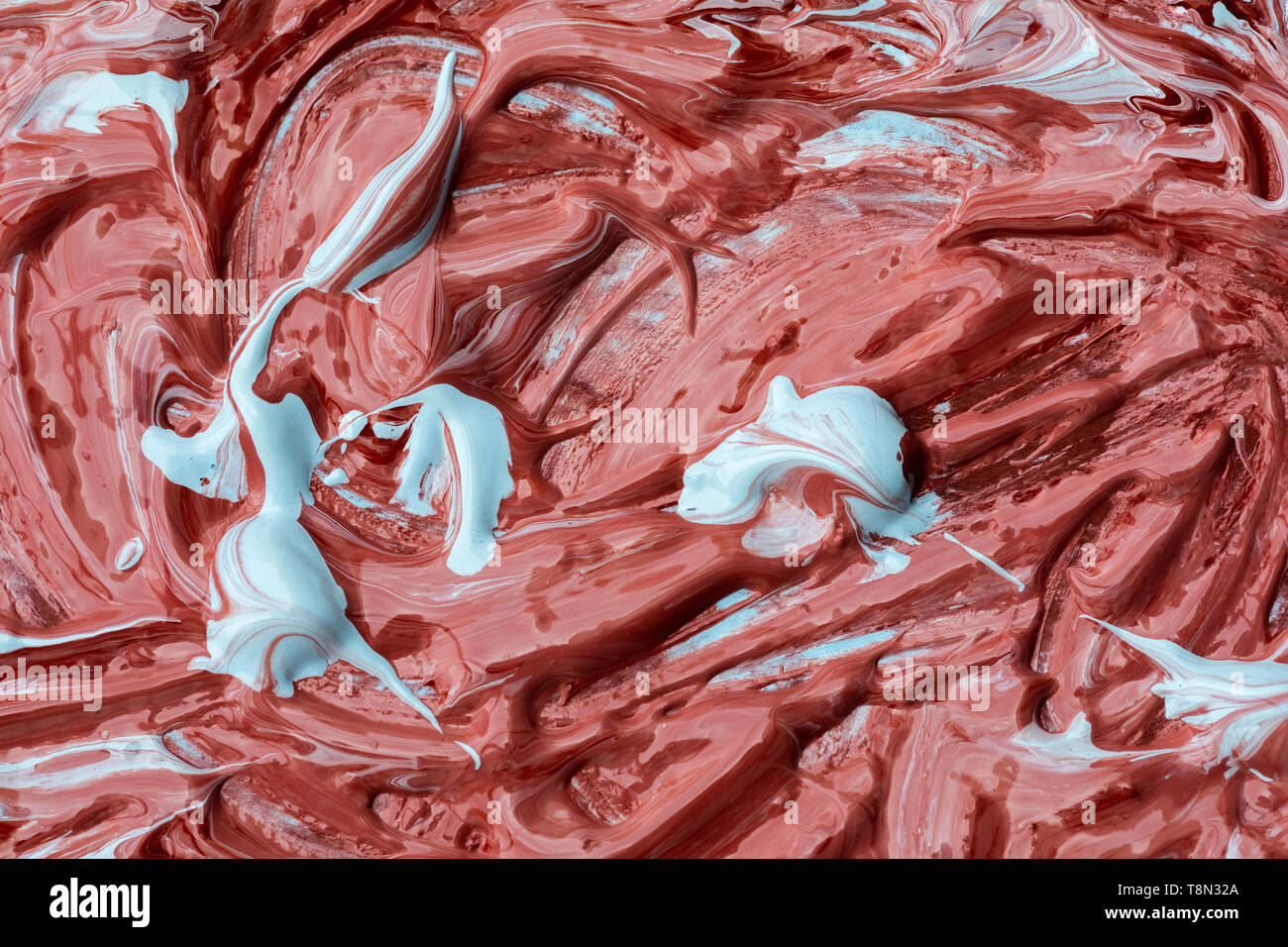 Abstract paint with red and white colors Stock Photo - Alamy