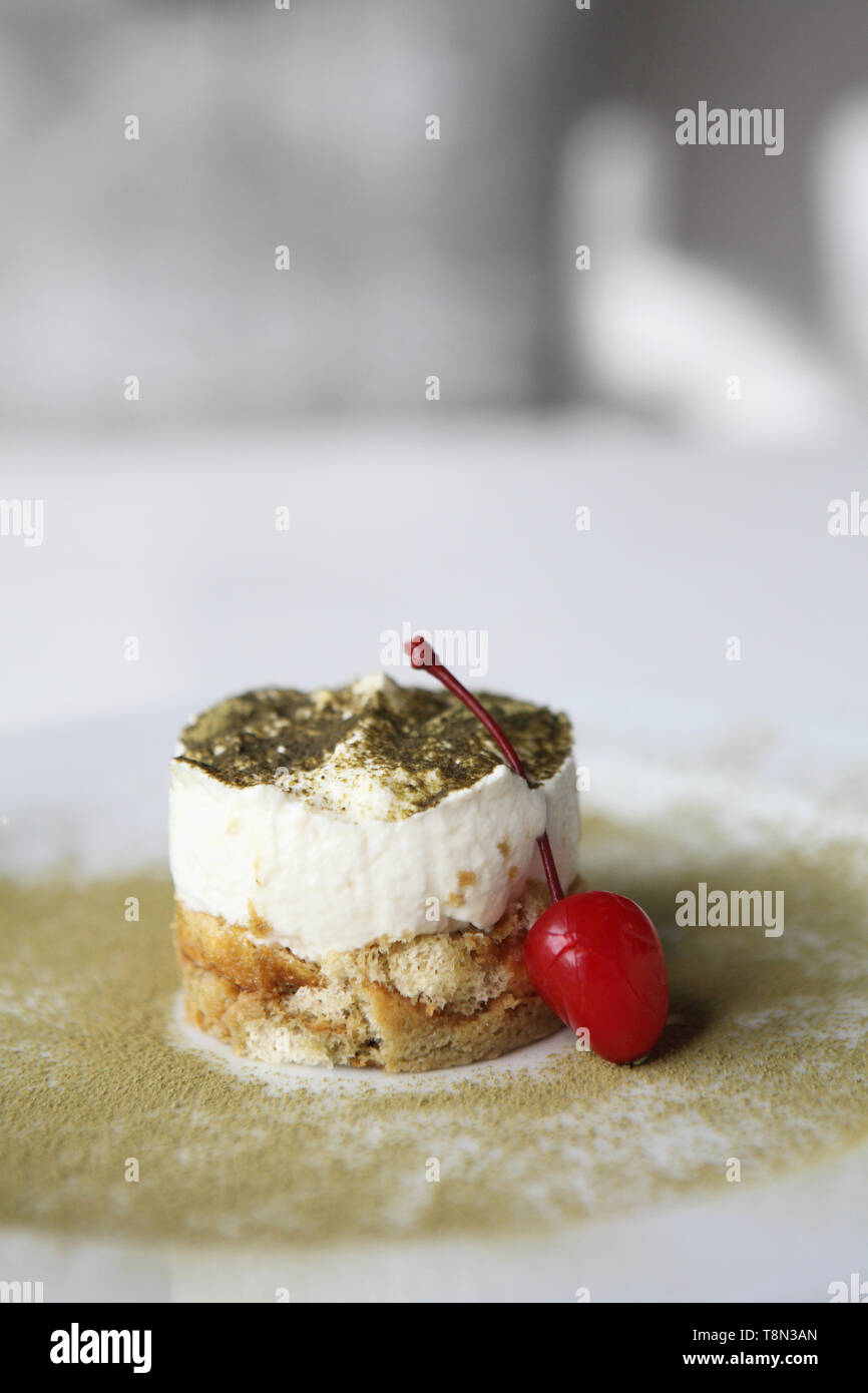 green tea tiramisu Stock Photo - Alamy