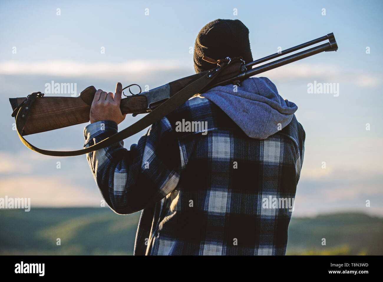 Hunting masculine hobby leisure concept. Brutality and masculinity ...