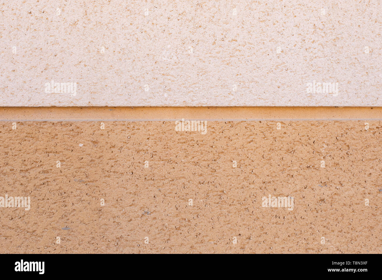 Outer wall with two types of paint for use wallpaper Stock Photo - Alamy