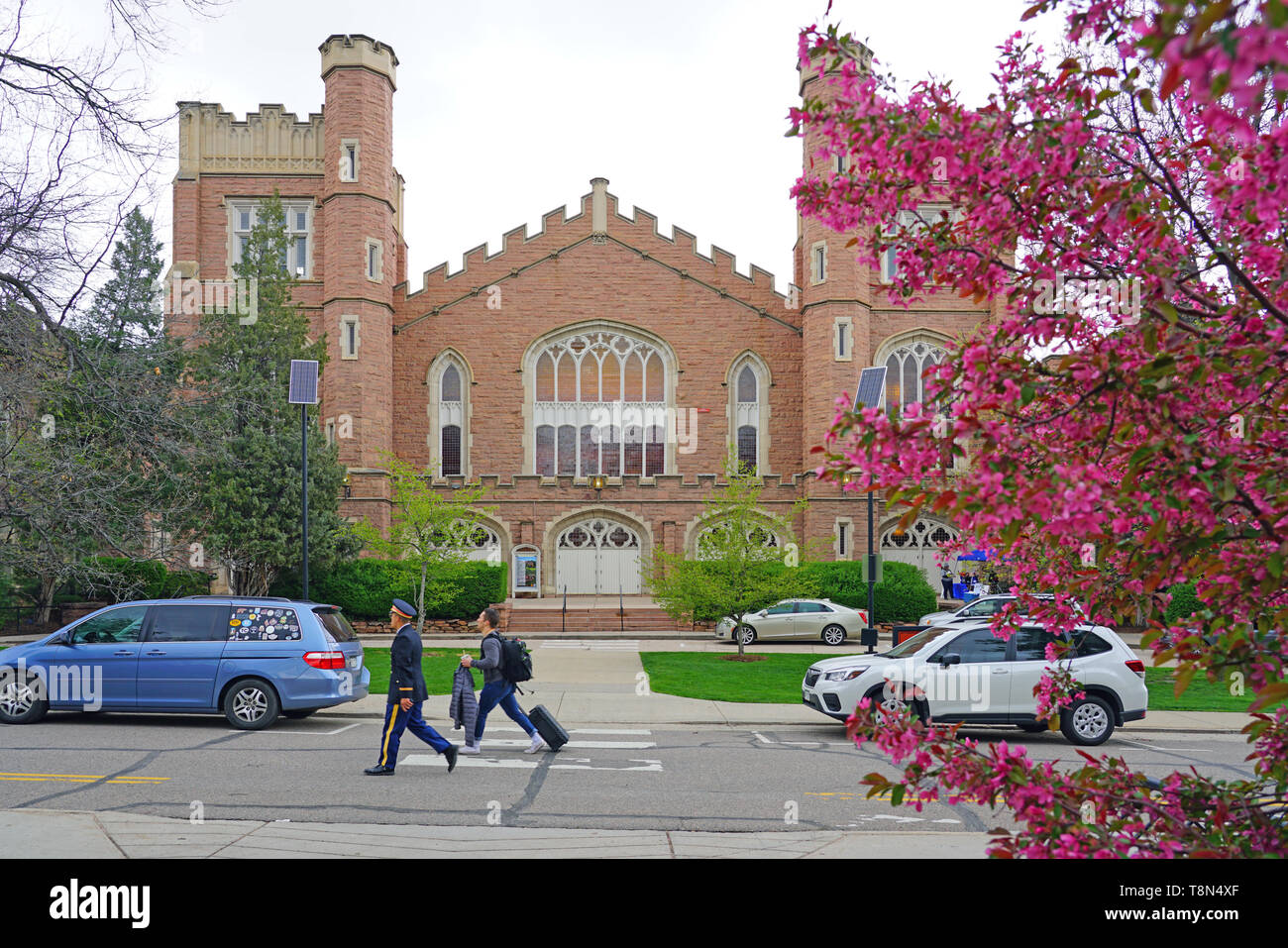 BOULDER, CO -10 MAY 2019- View of the college campus of the University ...